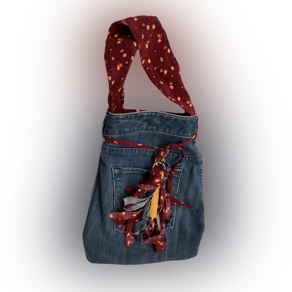 Hand Crafted | Bags | Handmade Purse From Upcycled Jeans Materials ...